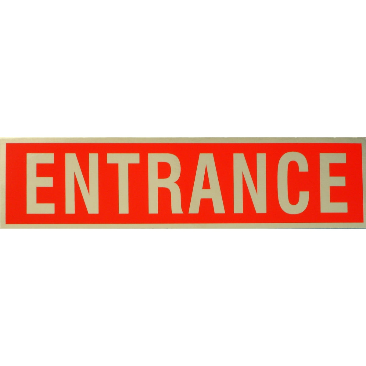 2" x 8" Mylar Plastic "Entrance" Peel & Stick Signs — Fastener Line