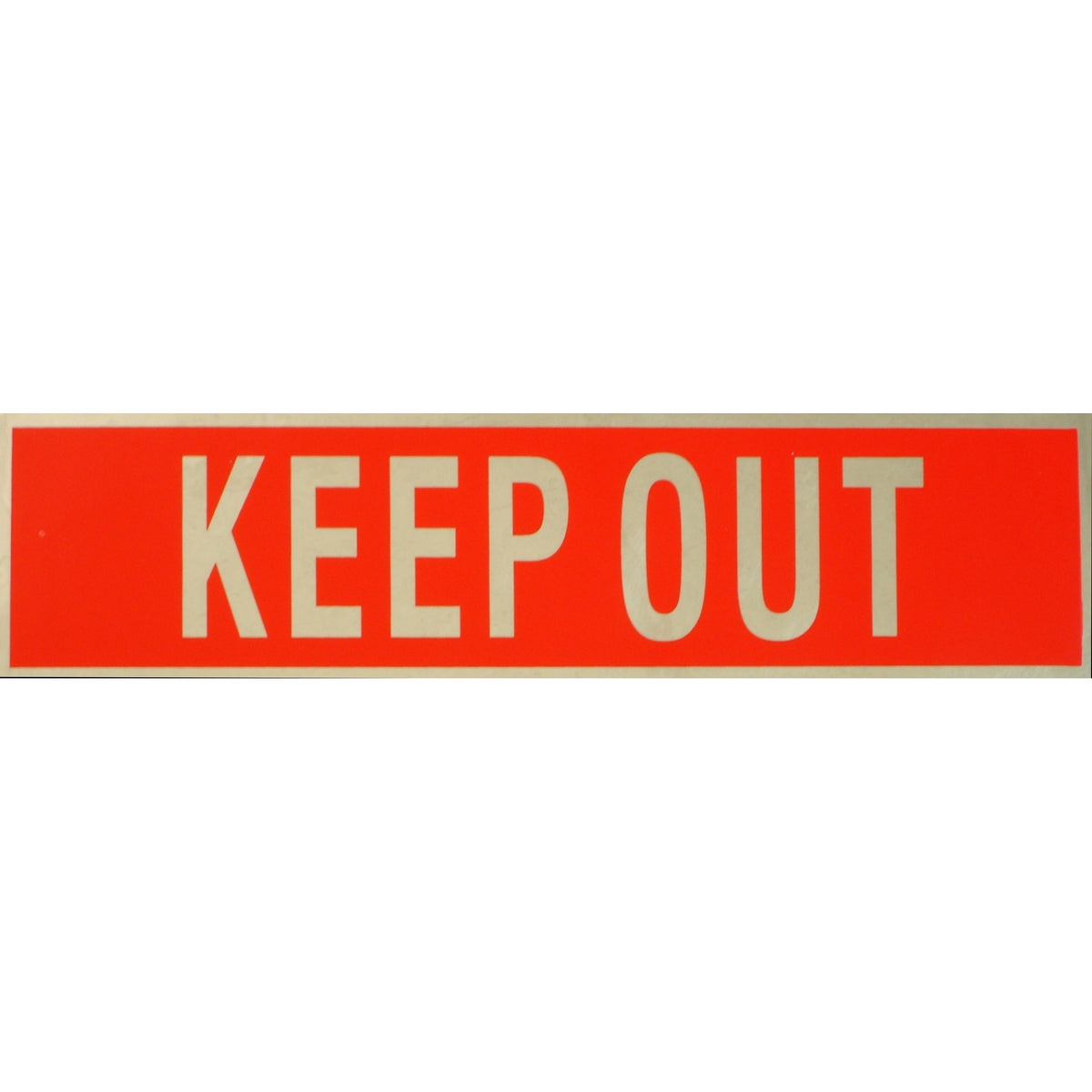 2" x 8" Mylar Plastic "Keep Out" Peel & Stick Signs — Fastener Line