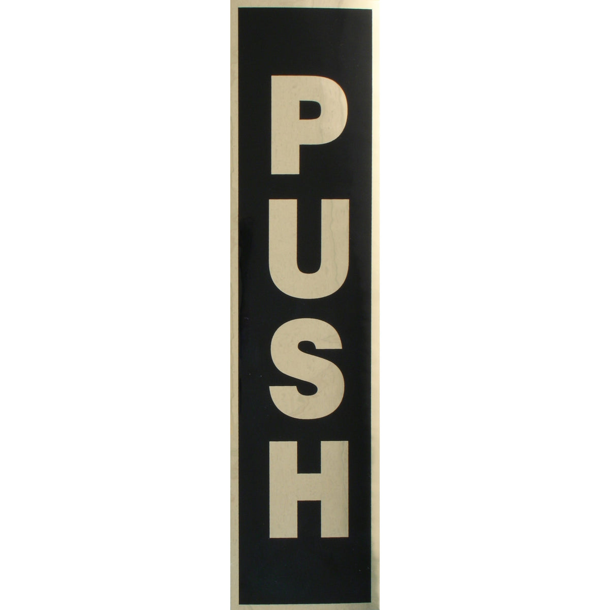 2" x 8" Mylar Plastic "Push" Peel & Stick Signs — Fastener Line