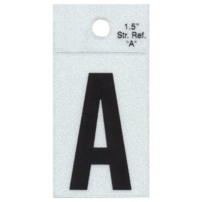 1.5" - A Straight Black Reflective Letters — Fastener Line