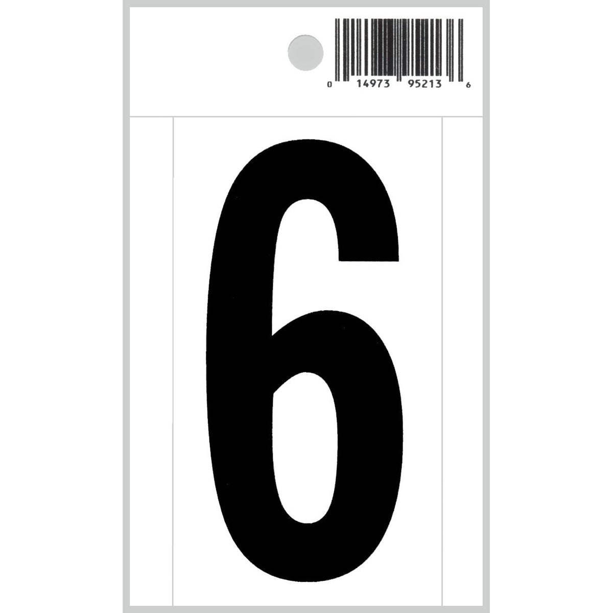 3" - 6 Straight Black On White Numbers — Fastener Line