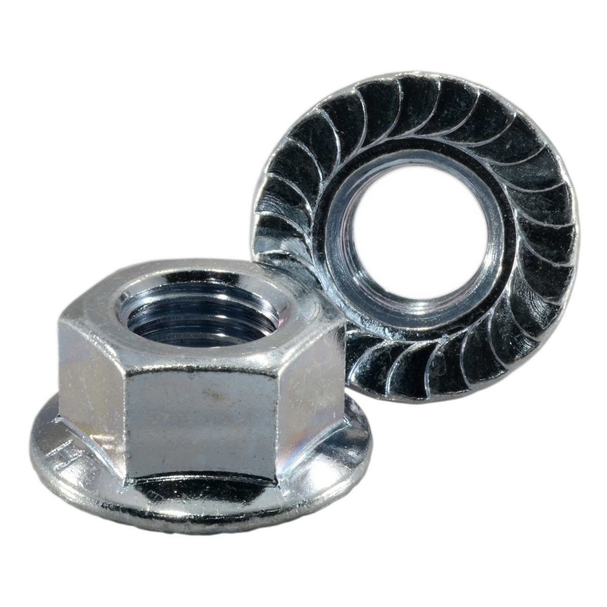 16mm-2.0 Zinc Plated Class 8 Steel Coarse Thread Serrated Flange Nuts ...
