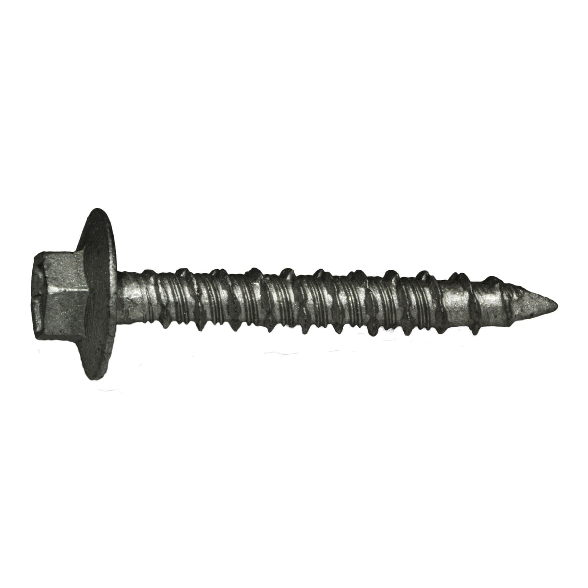 1/4" x 1-3/4" Silver Ruspert Coated Steel Hex Flange Head Tapcon Mason ...