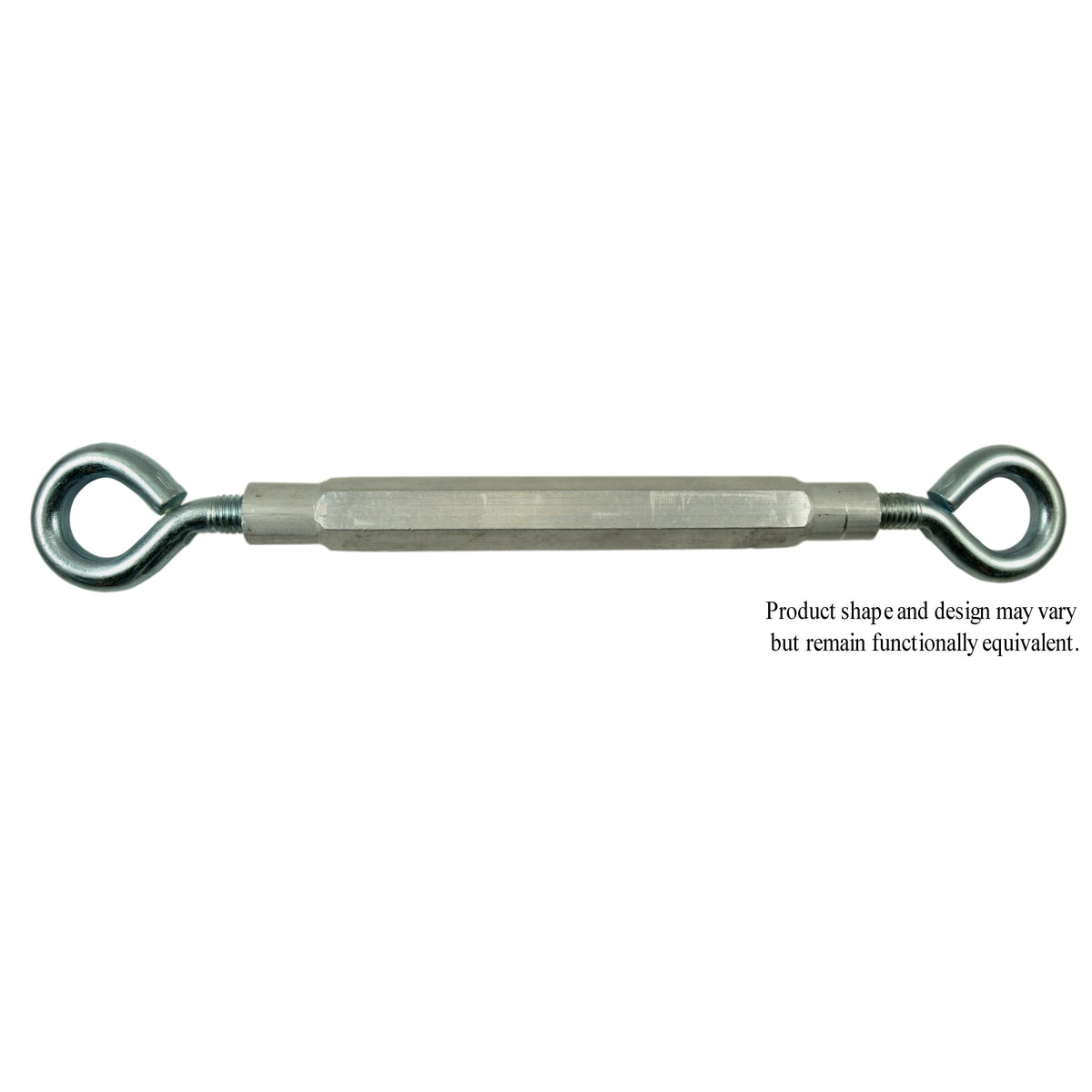 1/2" x 12" Zinc Plated Steel Eye-Eye Turnbuckle — Fastener Line