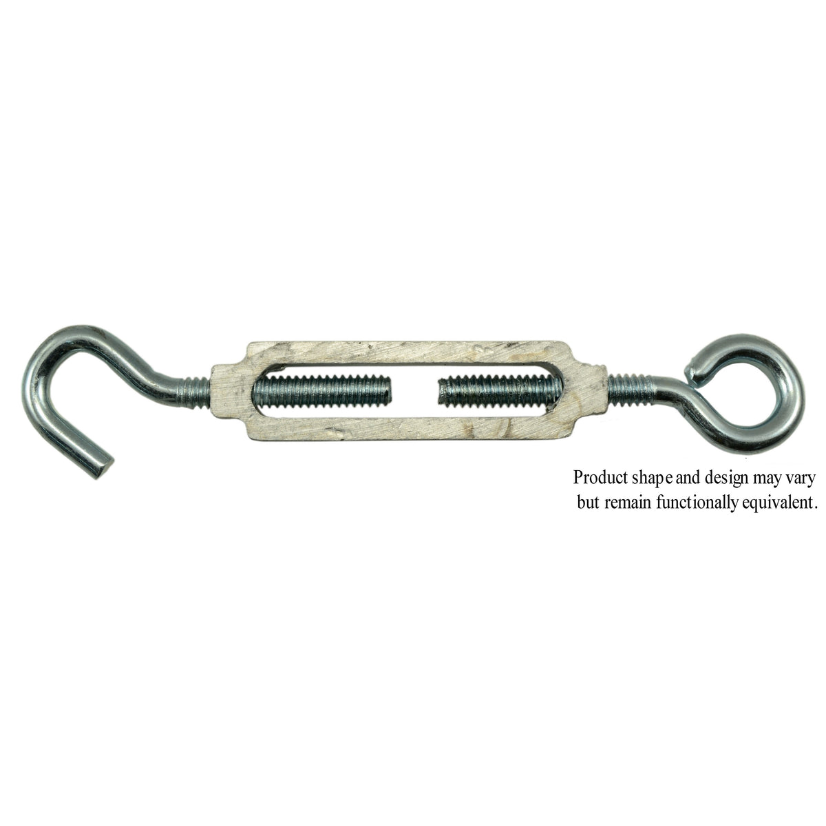 3/16" x 4" Zinc Plated Steel Eye-Hook Turnbuckle — Fastener Line