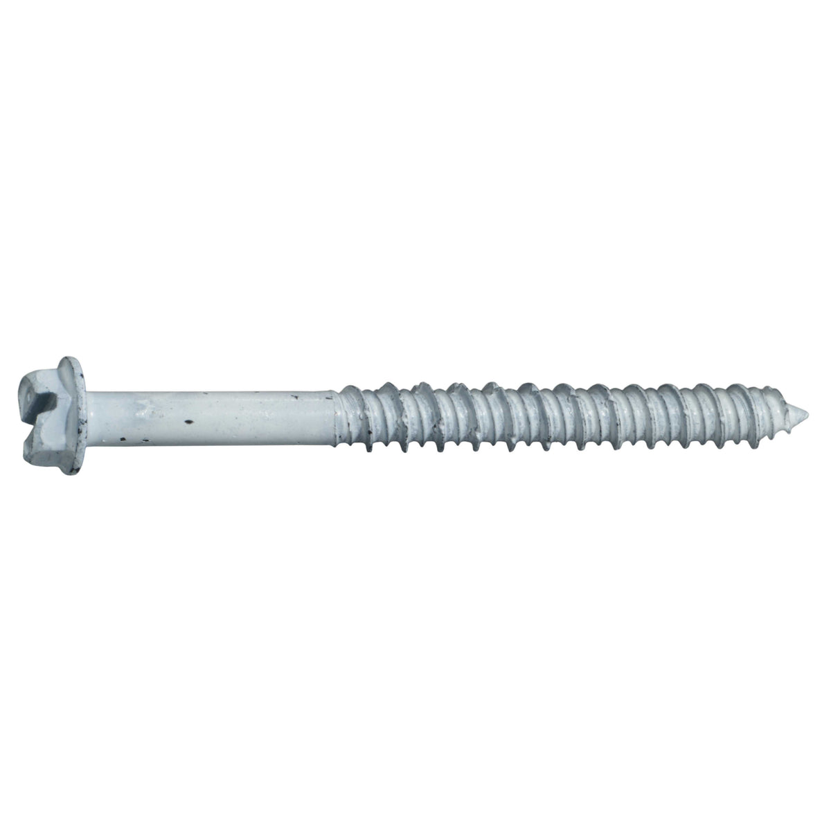 1/4" x 2-3/4" White Ruspert Coated Steel Hex Washer Head Masonry Screw ...