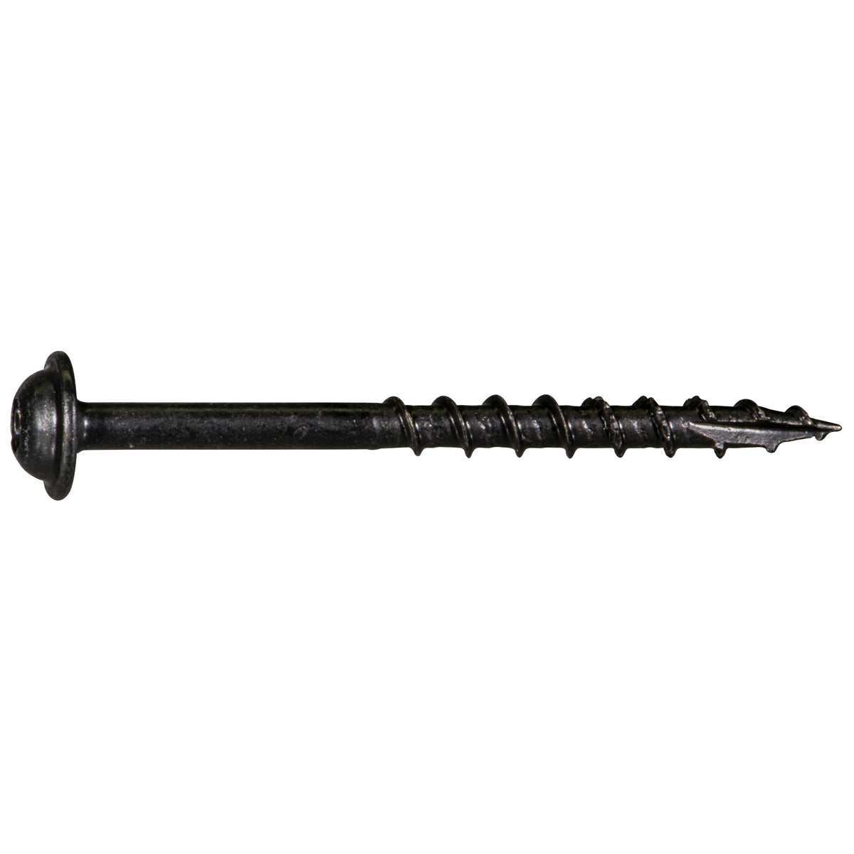 #7 x 2" Black Phosphate Steel Coarse Thread Star Drive Round Washer He ...