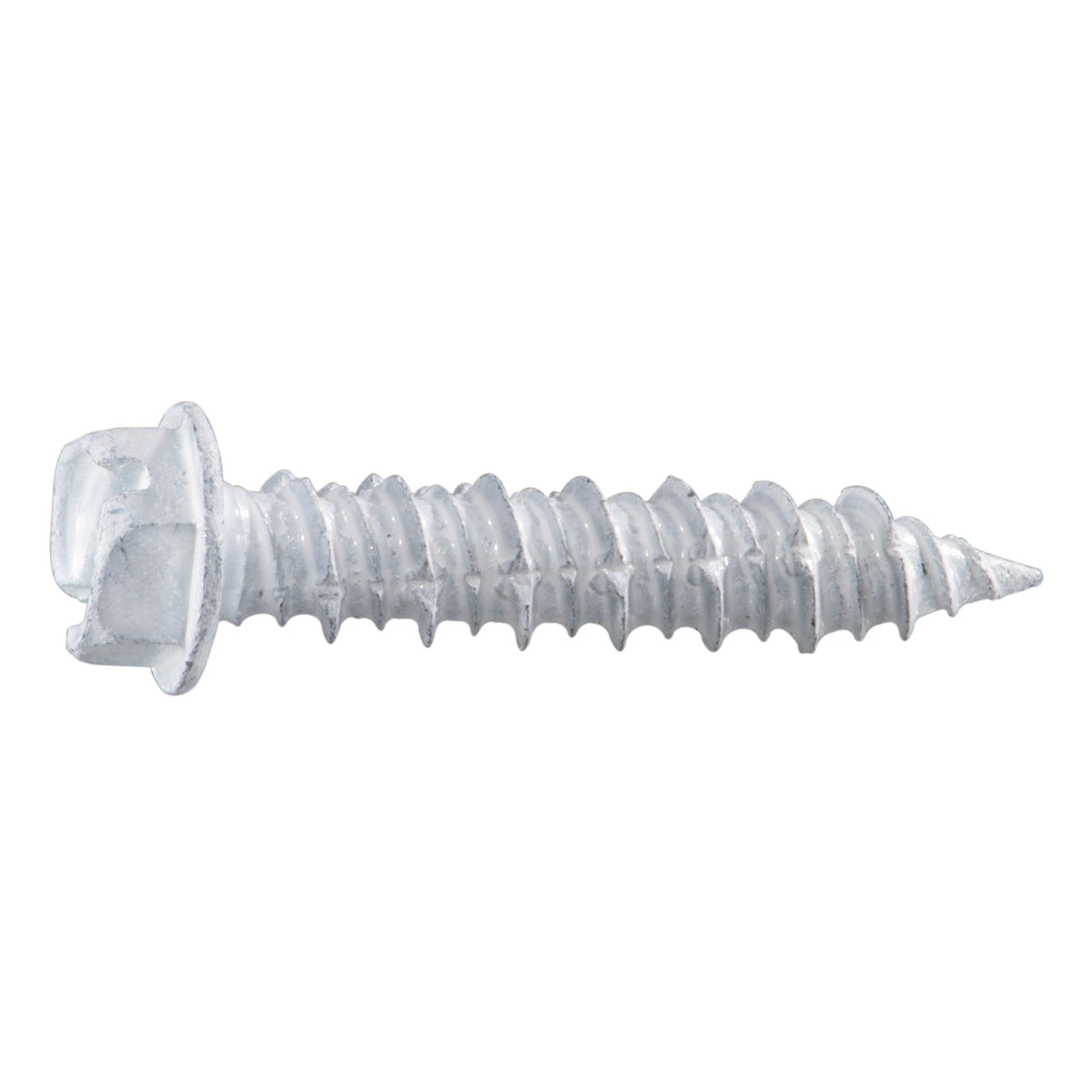 1/4" x 1-1/4" White Ruspert Coated Steel Hex Washer Head Masonry Screw ...