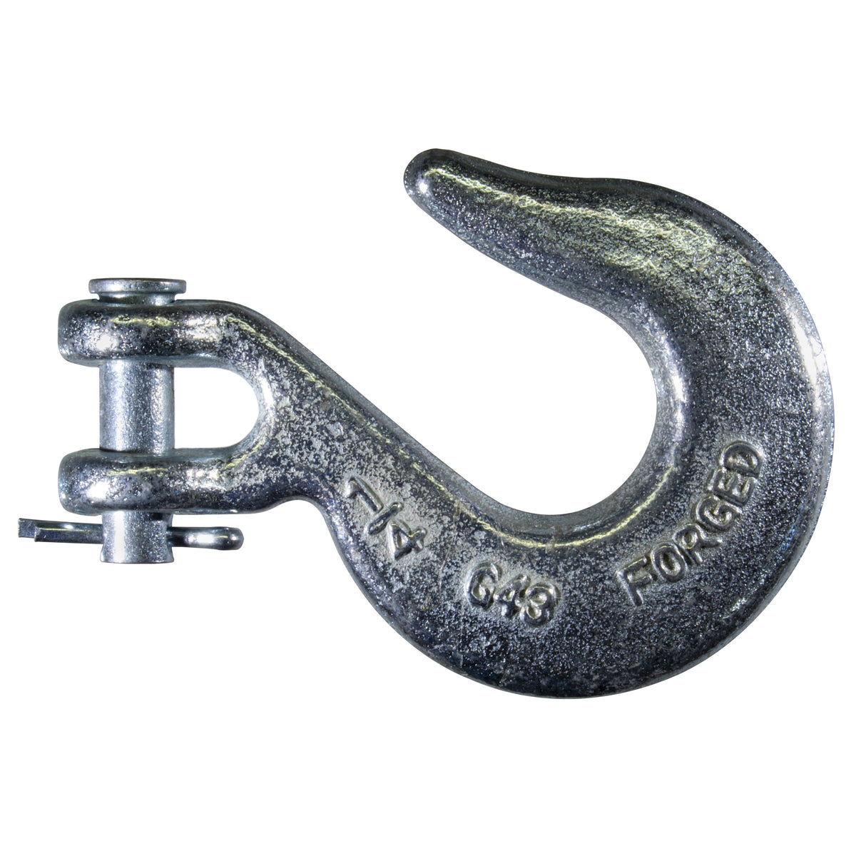 1/4" Zinc Plated Steel Chain Clevis Slip Hooks — Fastener Line
