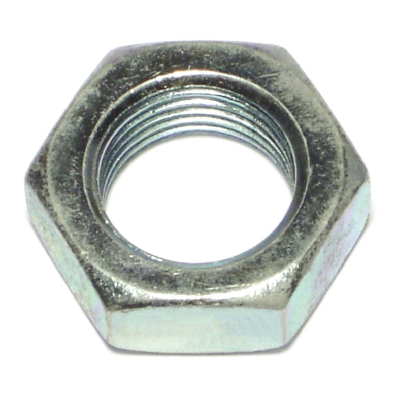 9/16"-18 x 1" Zinc Plated Steel Fine Thread Hex Jam Nuts — Fastener Line