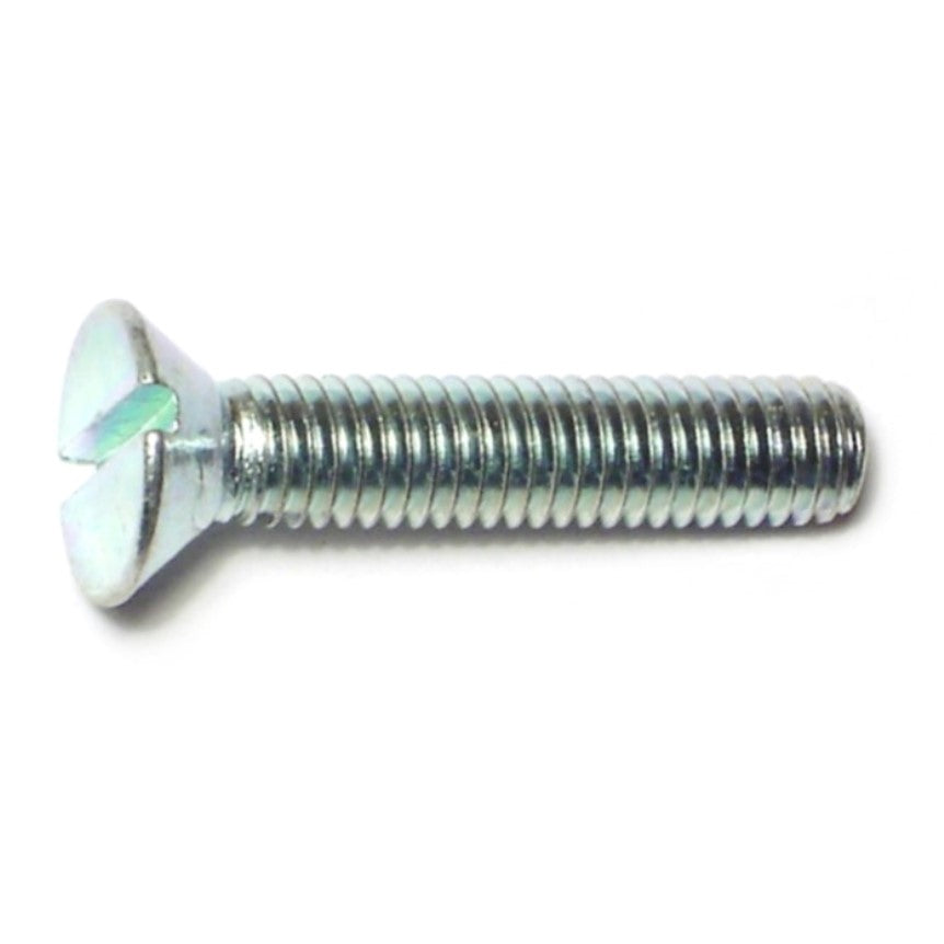 #10-32 x 1" Zinc Plated Steel Fine Thread Slotted Flat Head Machine Sc ...