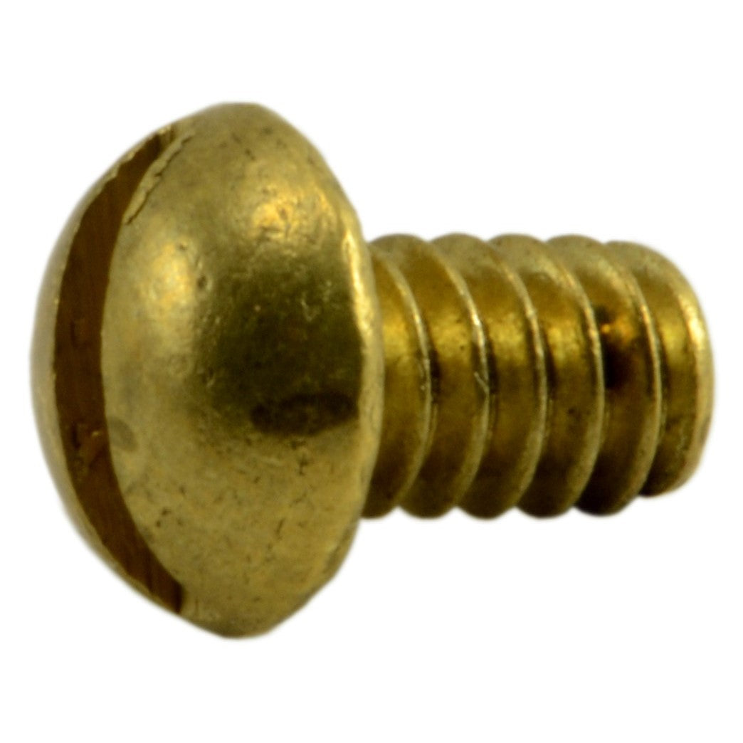 #4-40 x 3/16" Brass Coarse Thread Slotted Round Head Machine Screws ...
