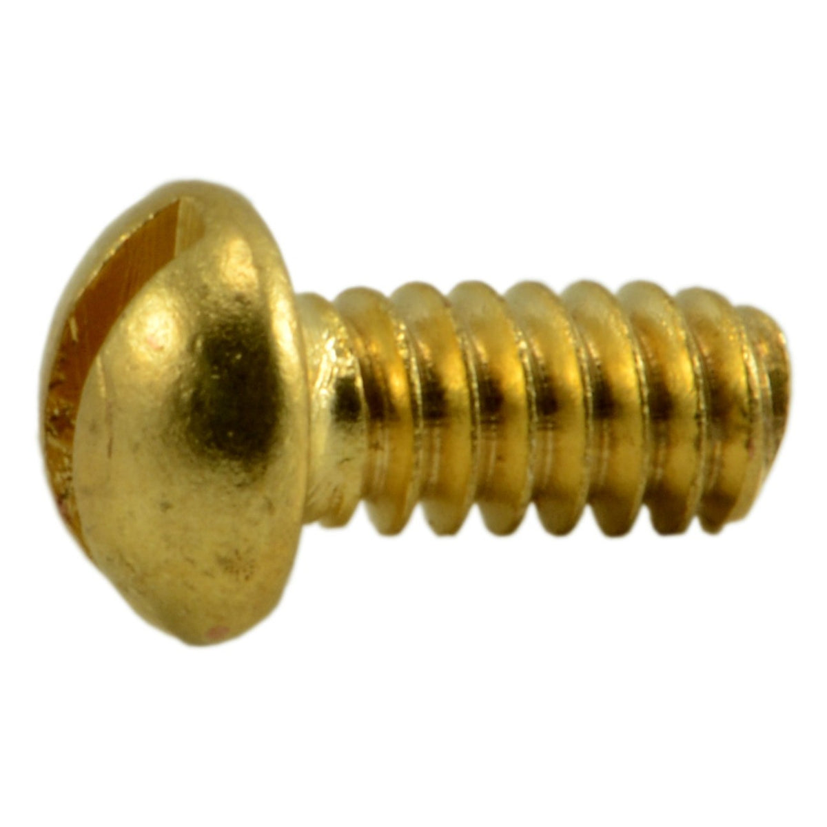 #4-40 x 1/4" Brass Coarse Thread Slotted Round Head Machine Screws ...