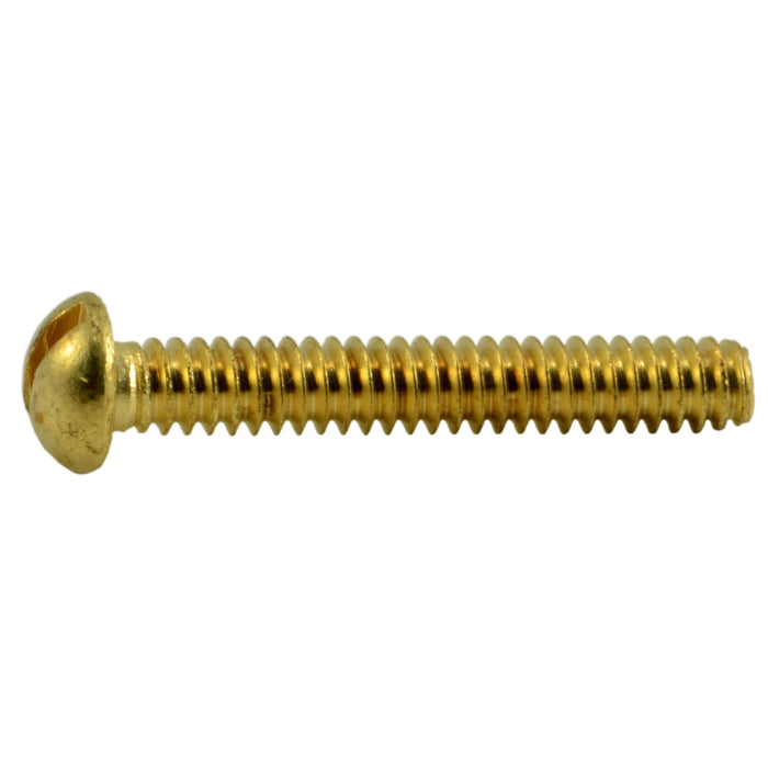 #4-40 x 3/4" Brass Coarse Thread Slotted Round Head Machine Screws ...