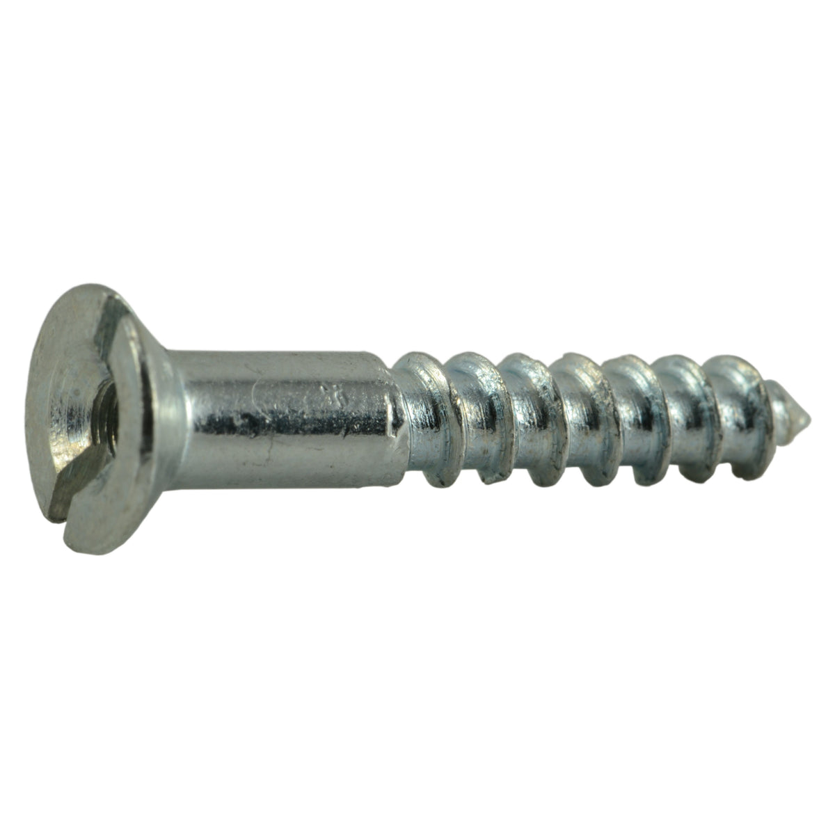 #8 x 1" Zinc Plated Steel Slotted Flat Tapped Head Wood Screws ...