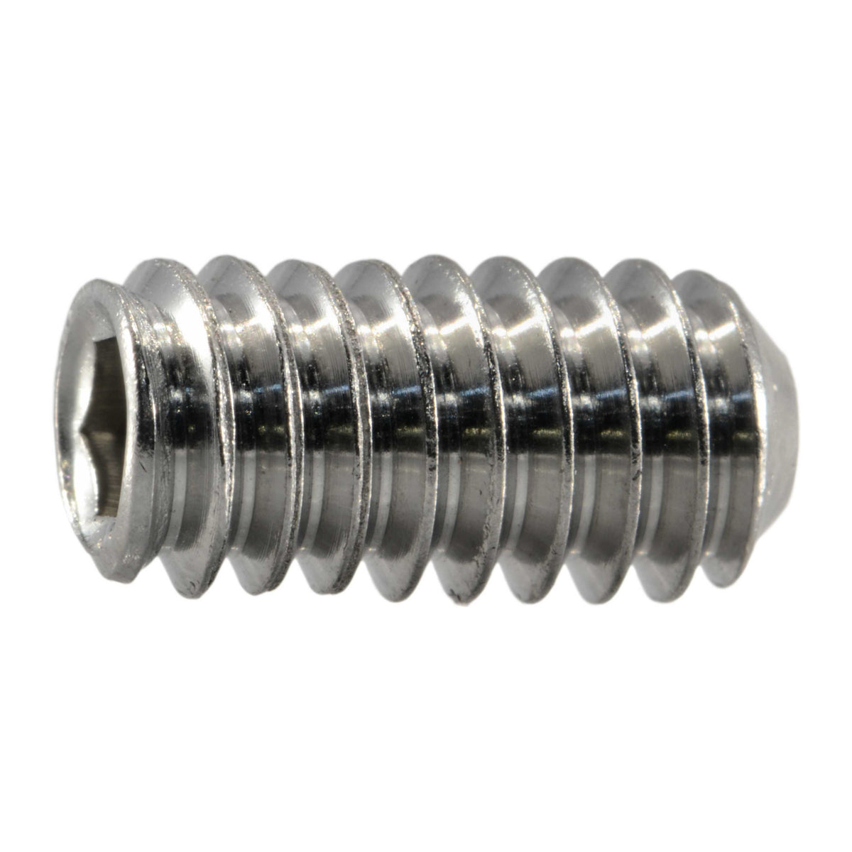 1/4"-20 x 1/2" 18-8 Stainless Steel Coarse Thread Hex Socket Headless ...