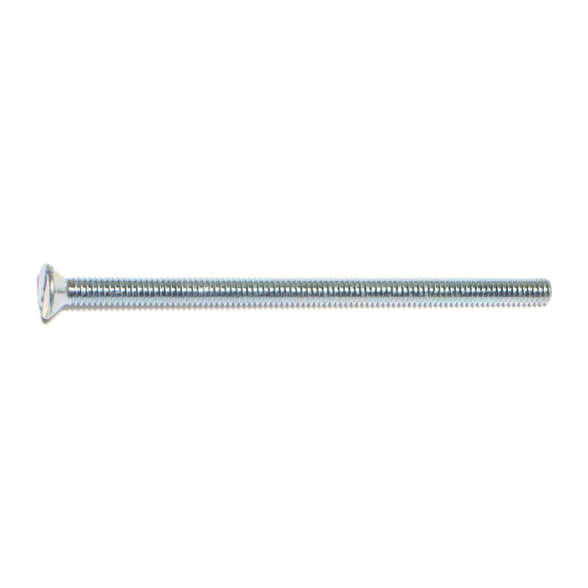 #8-32 x 3" Zinc Plated Steel Coarse Thread Slotted Flat Head Machine S ...