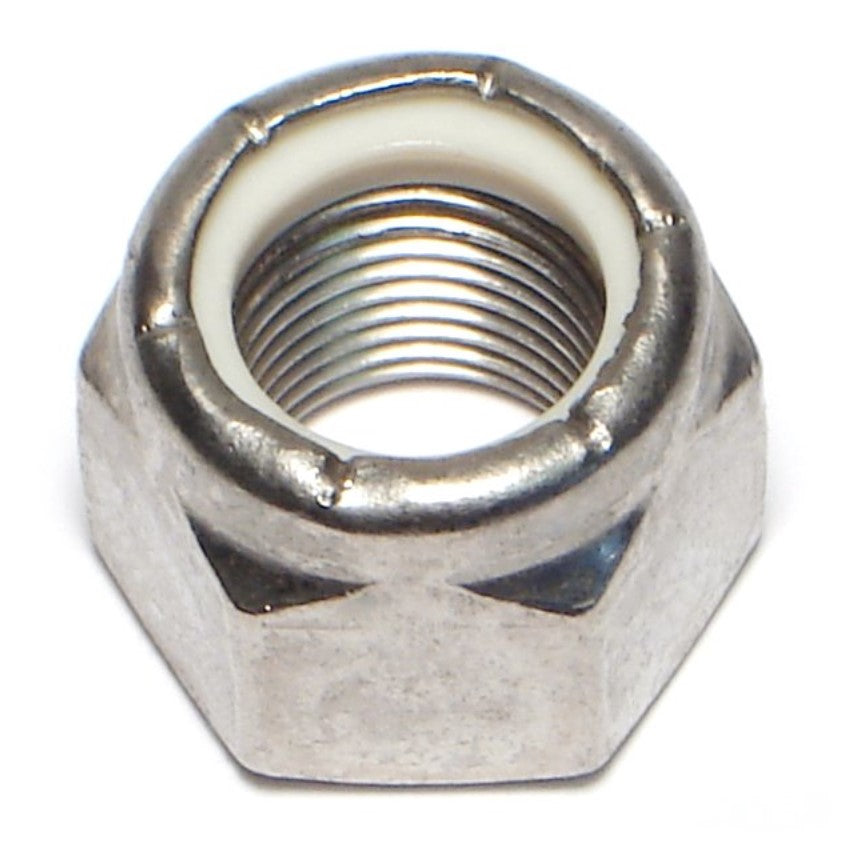 5/8"-18 18-8 Stainless Steel Fine Thread Nylon Insert Lock Nuts ...