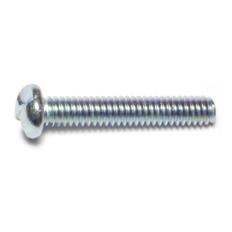 1/4"-20 x 1-1/2" Zinc Plated Steel Coarse Thread Slotted One-Way Round ...
