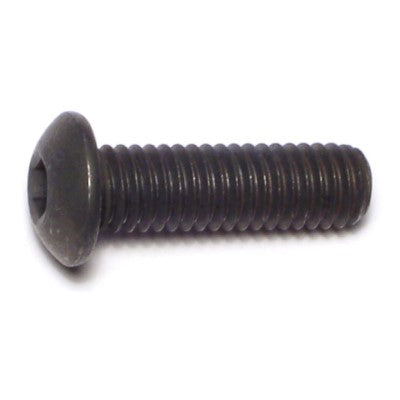 3/8"-16 x 1-1/4" Plain Steel Coarse Thread Button Head Socket Cap Scre — Fastener Line