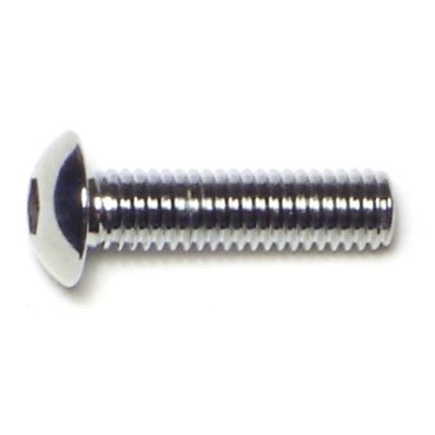 #10-32 x 3/4" Chrome Plated Grade 8 Steel Fine Thread Button Head Sock ...