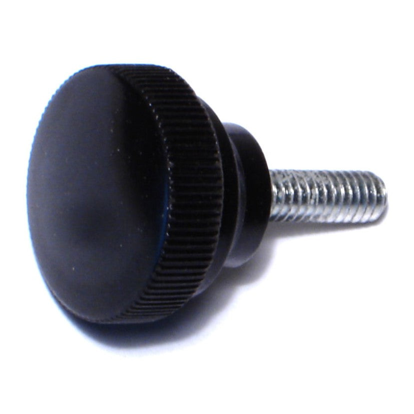 #8-32 x 3/4" Black Plastic Coarse Thread Knurled Knobs — Fastener Line