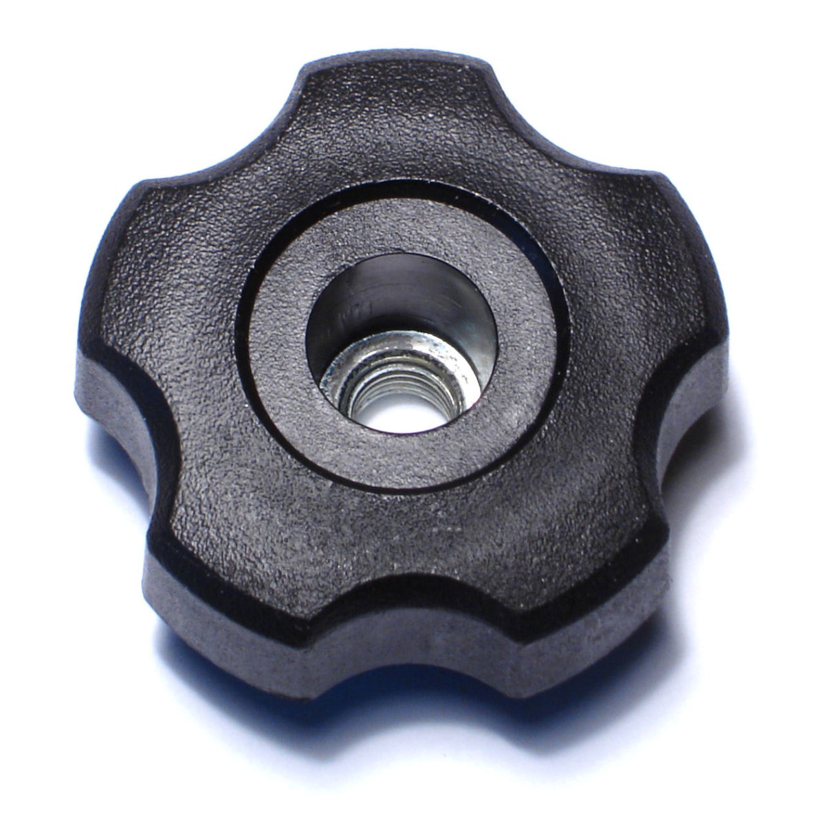 8mm-1.25 x 45mm Black Plastic Coarse Thread Fluted Thru-Hole Knobs ...