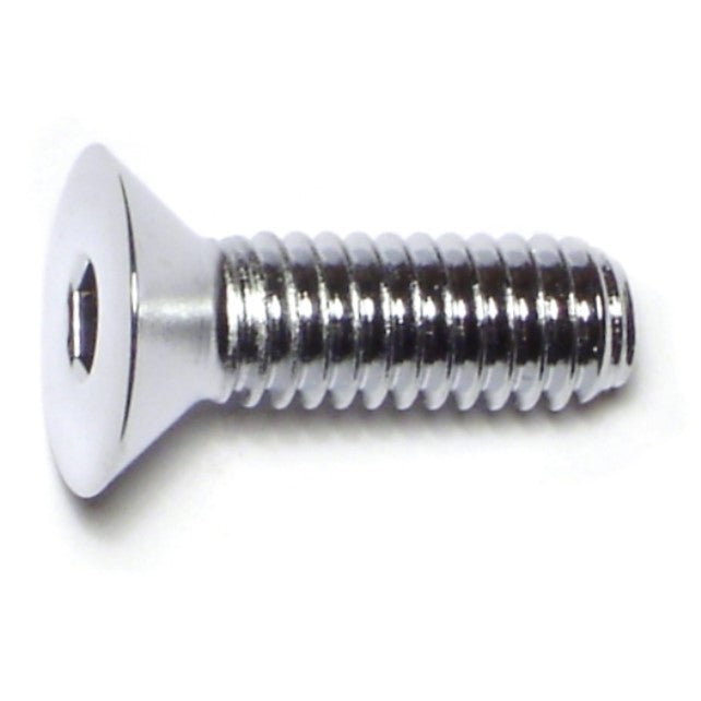 5/16"-18 x 1" Chrome Plated Grade 8 Steel Coarse Thread Flat Head Sock ...