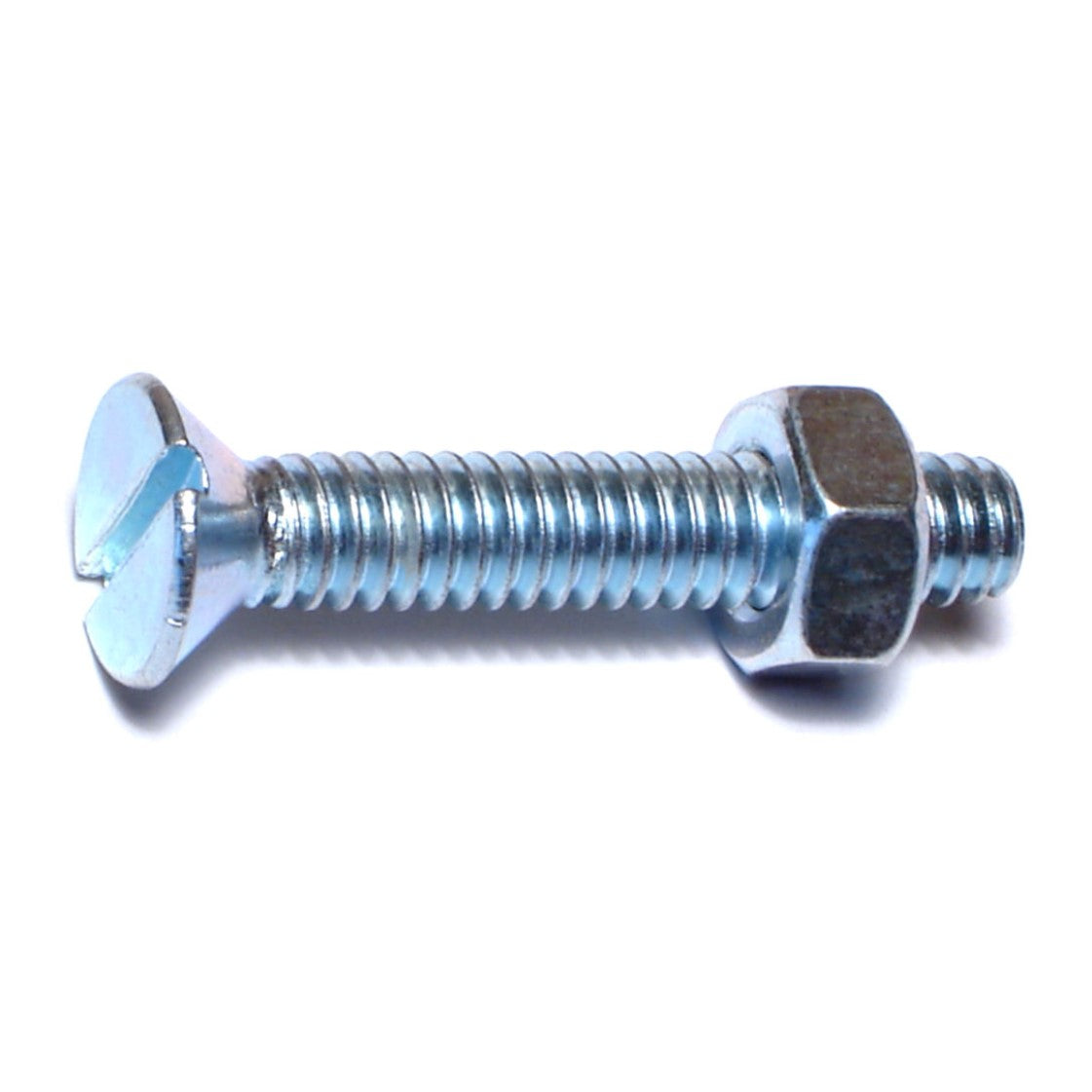 1/4"-20 x 1-1/2" Zinc Plated Steel Coarse Thread Slotted Flat Head Mac ...