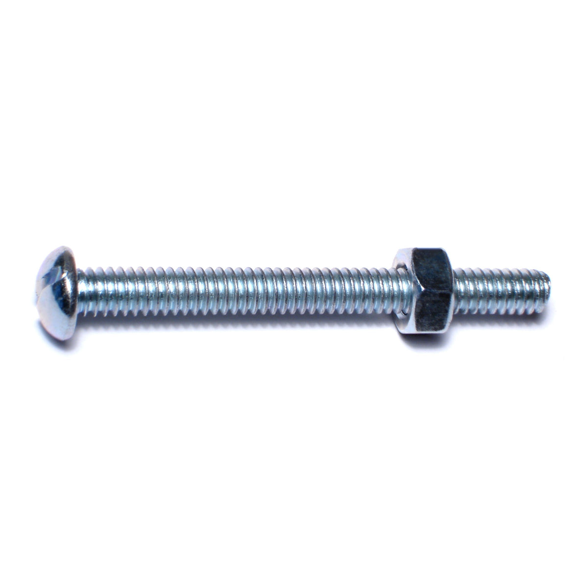 1/4"-20 x 2-1/2" Zinc Plated Steel Coarse Thread Slotted Round Head Ma ...