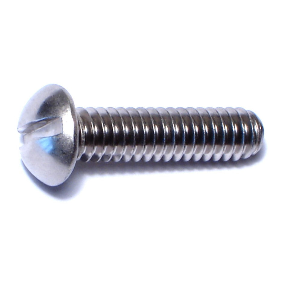 1/4"-20 x 1" 18-8 Stainless Steel Coarse Thread Slotted Round Head Mac ...