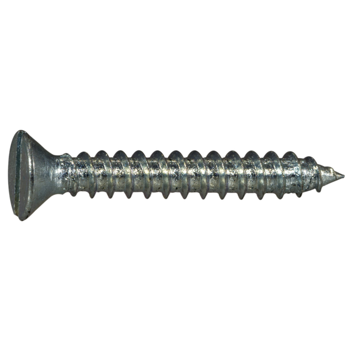 #6 x 1" Zinc Plated Steel Slotted Flat Head Sheet Metal Screws ...