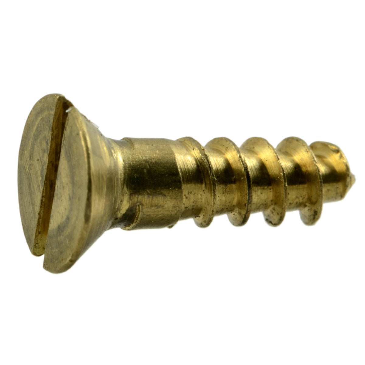 #6 x 1/2" Brass Slotted Flat Head Wood Screws — Fastener Line