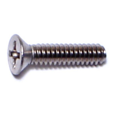 #6-32 x 5/8" 18-8 Stainless Steel Coarse Thread Phillips Flat Head Mac ...