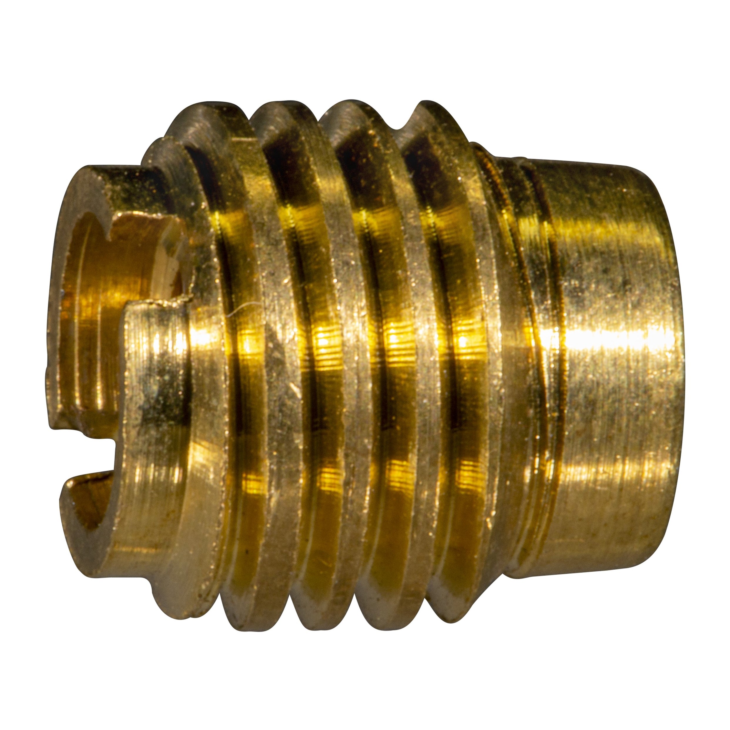 1/4"-20 x 1/2" Brass Coarse Thread Tapped Wood Inserts — Fastener Line