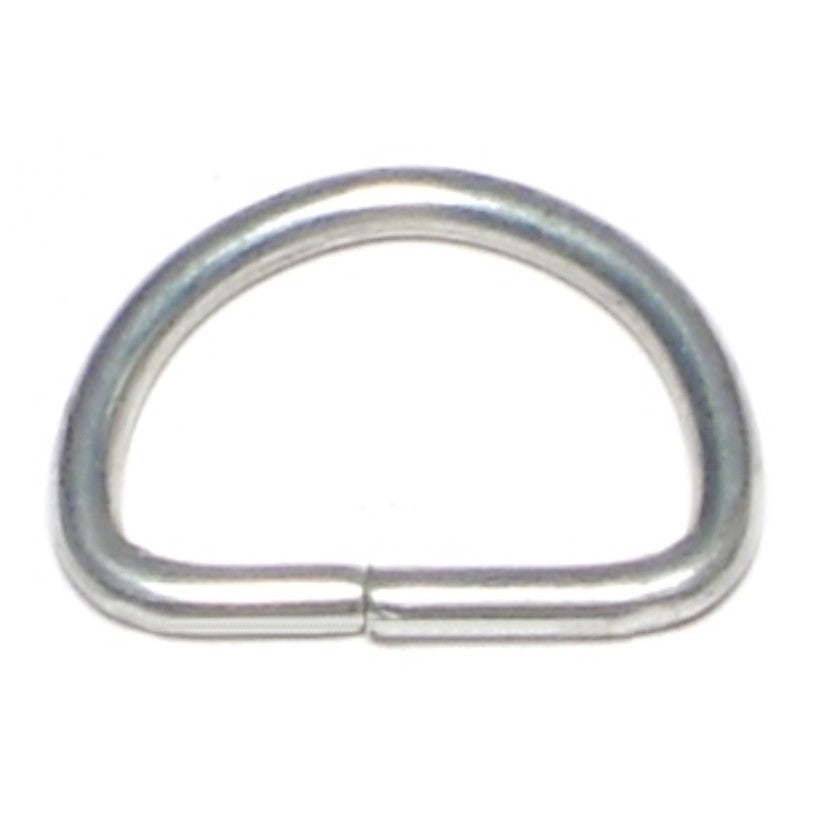 1/8" x 5/8" Zinc Plated Steel D-Rings — Fastener Line