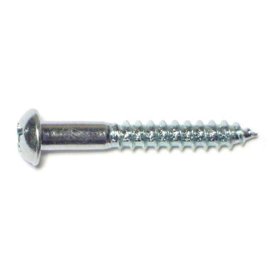 #6 x 1" Zinc Plated Steel Phillips Round Head Wood Screws — Fastener Line