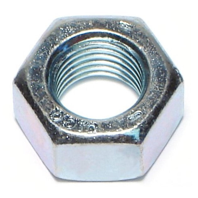 7/16"-20 Zinc Plated Grade 5 Steel Fine Thread Hex Nuts — Fastener Line