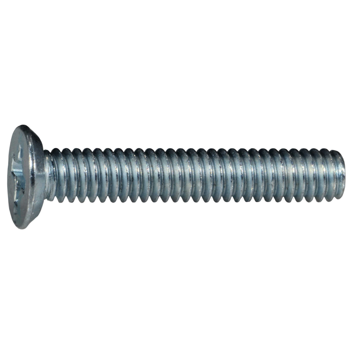 #8-32 x 1" Zinc Plated Steel Coarse Thread Phillips Flat Undercut Head ...