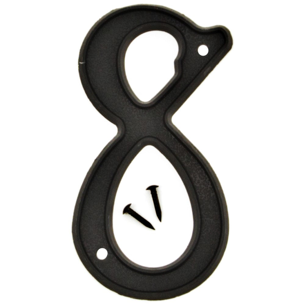 4" Black Plastic Number 8 (10 pcs.) — Fastener Line