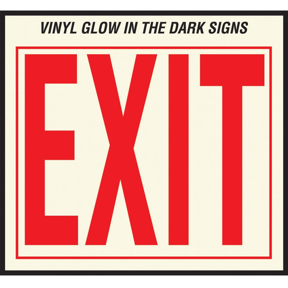 Exit (8" Letters) Phosphorescent Vinyl Sign 10" x 12" (10 pcs ...
