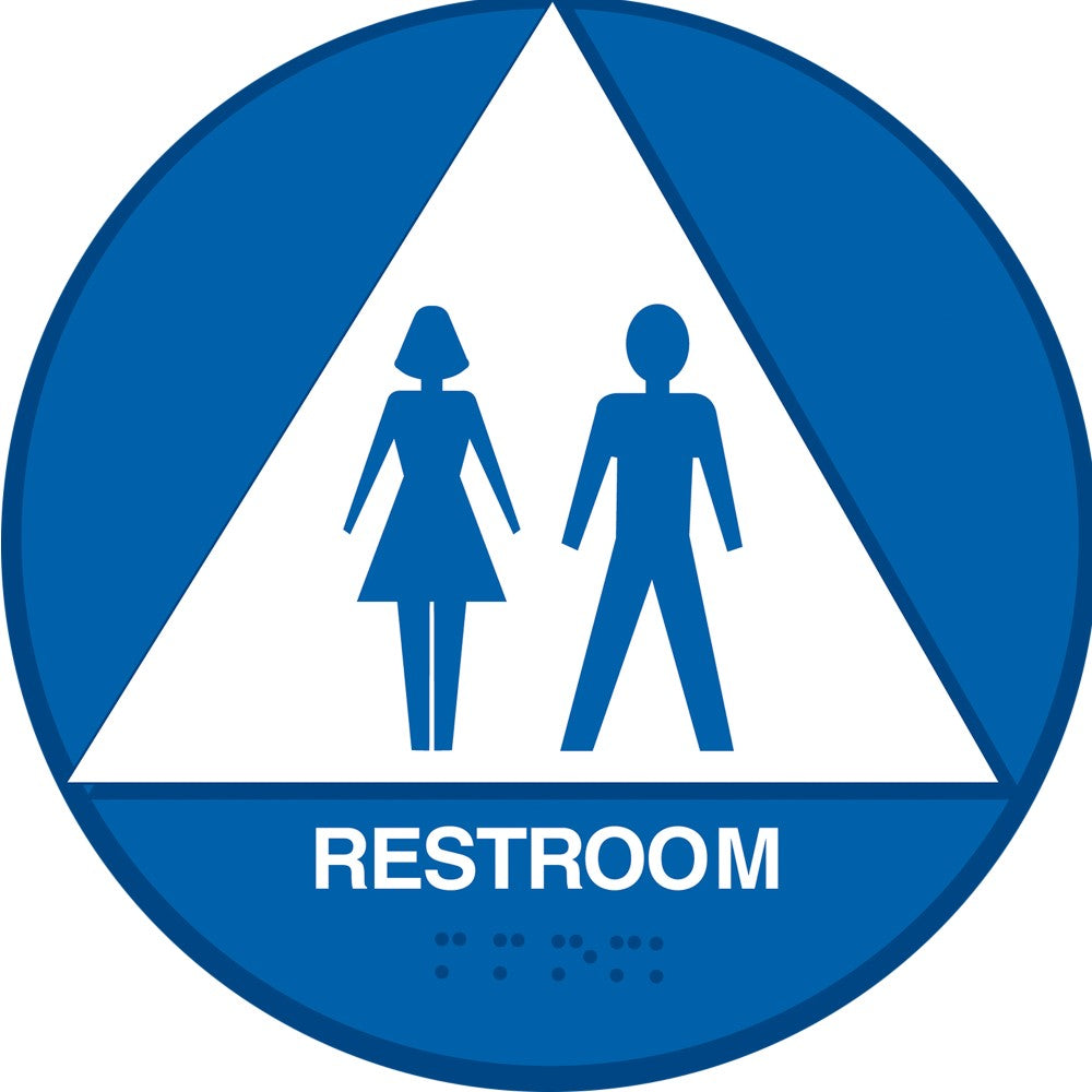 Unisex - Blue Round Sign 12" x 12" (3 pcs.) — Fastener Line
