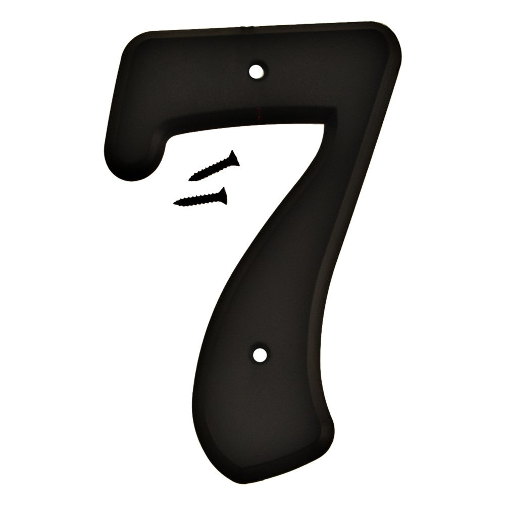 6" Black Plastic Number 7 (5 pcs.) — Fastener Line