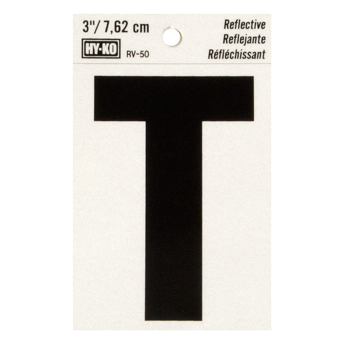3" Reflective Letter T (10 pcs.) — Fastener Line