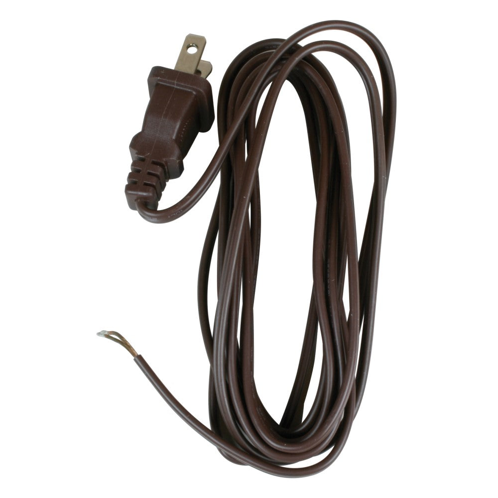 8' Brown Lamp Cord 18-2 SPT1 (1 pc.) — Fastener Line
